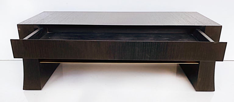 Vintage Armani Casa Italian Wenge Low Profile Night Stands with Drawer ...