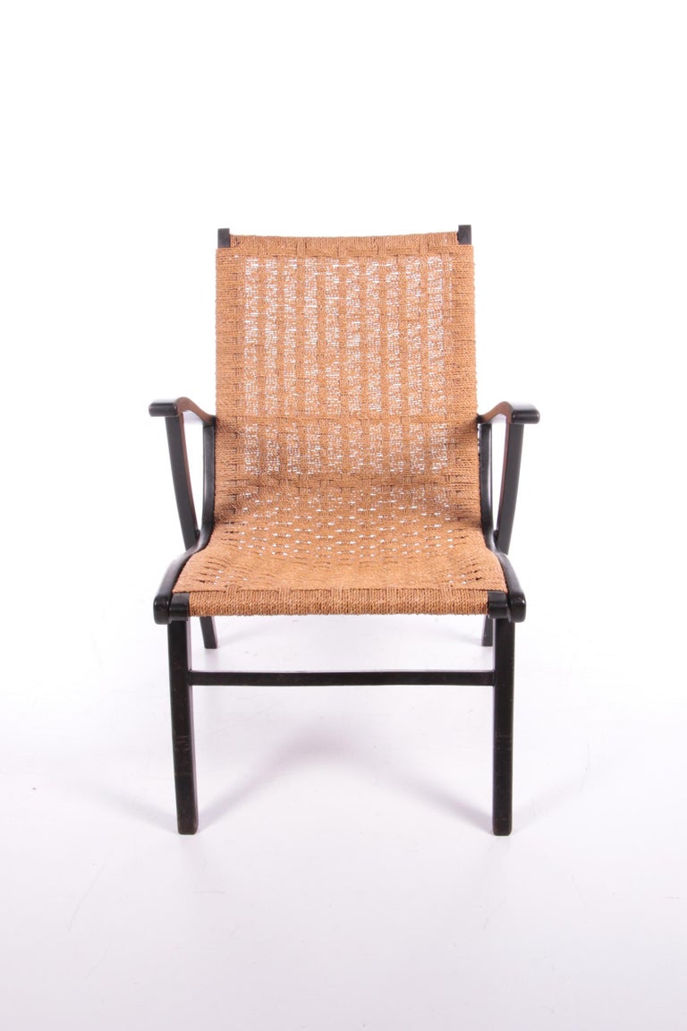 Vintage Armchair with Rope by Vroom and Dreesman, 1950s For Sale at 1stDibs