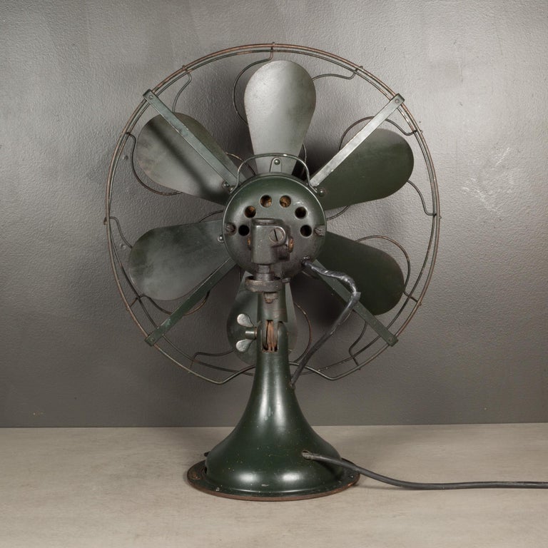 Vintage Army Green Commandair Oscillating 6 Blade Fan, C.1930 For Sale ...