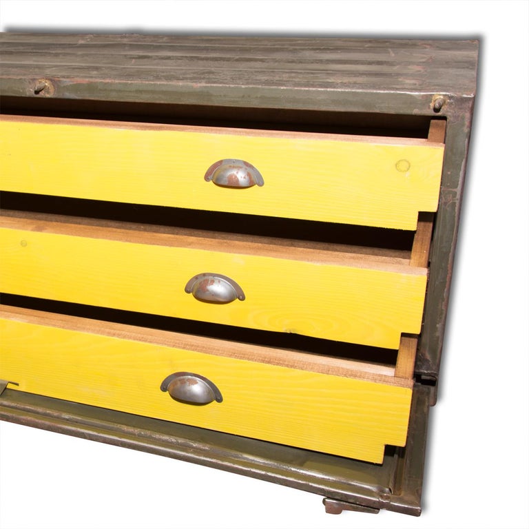 Vintage Army Metal Box, Chest of Drawers, 1950s For Sale at 1stDibs ...