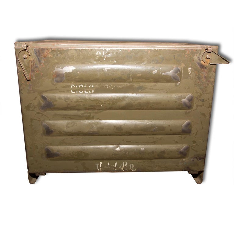 Vintage Army Metal Box, Chest of Drawers, 1950s For Sale at 1stDibs