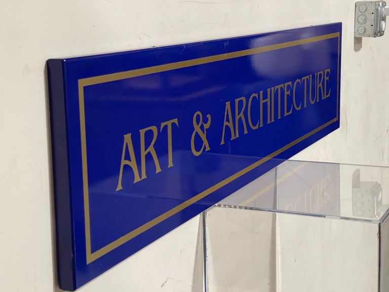 Vintage Art and Architecture Sign, 1960’s For Sale at 1stDibs