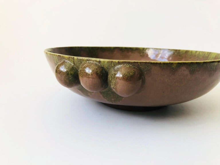 Vintage Art Deco Cole Merris Studio Pottery Bowl For Sale at 1stDibs