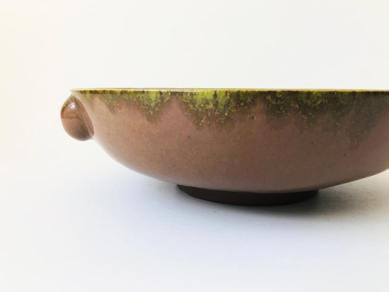 Vintage Art Deco Cole Merris Studio Pottery Bowl For Sale at 1stDibs