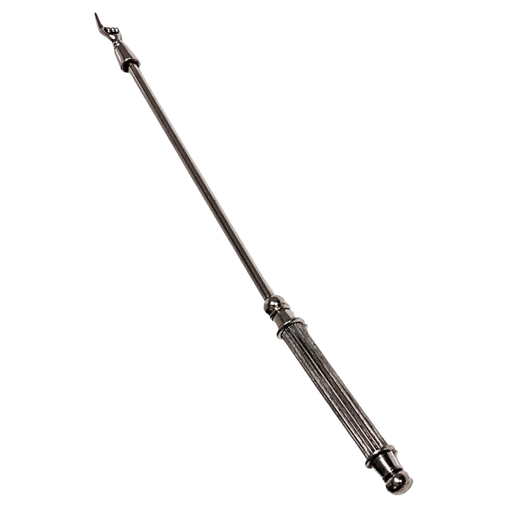 Jewish Yad or Torah Pointer of Silver with Inset Stones at 1stDibs