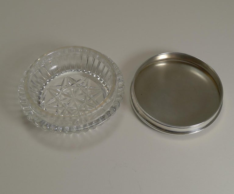 Vintage Art Deco English Sterling Silver and Guilloche Enamel Lidded ...