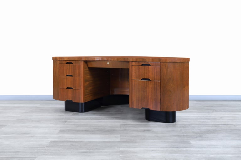 Vintage Art Deco "Fletcher Aviation" Executive Desk by Frank Fletcher ...
