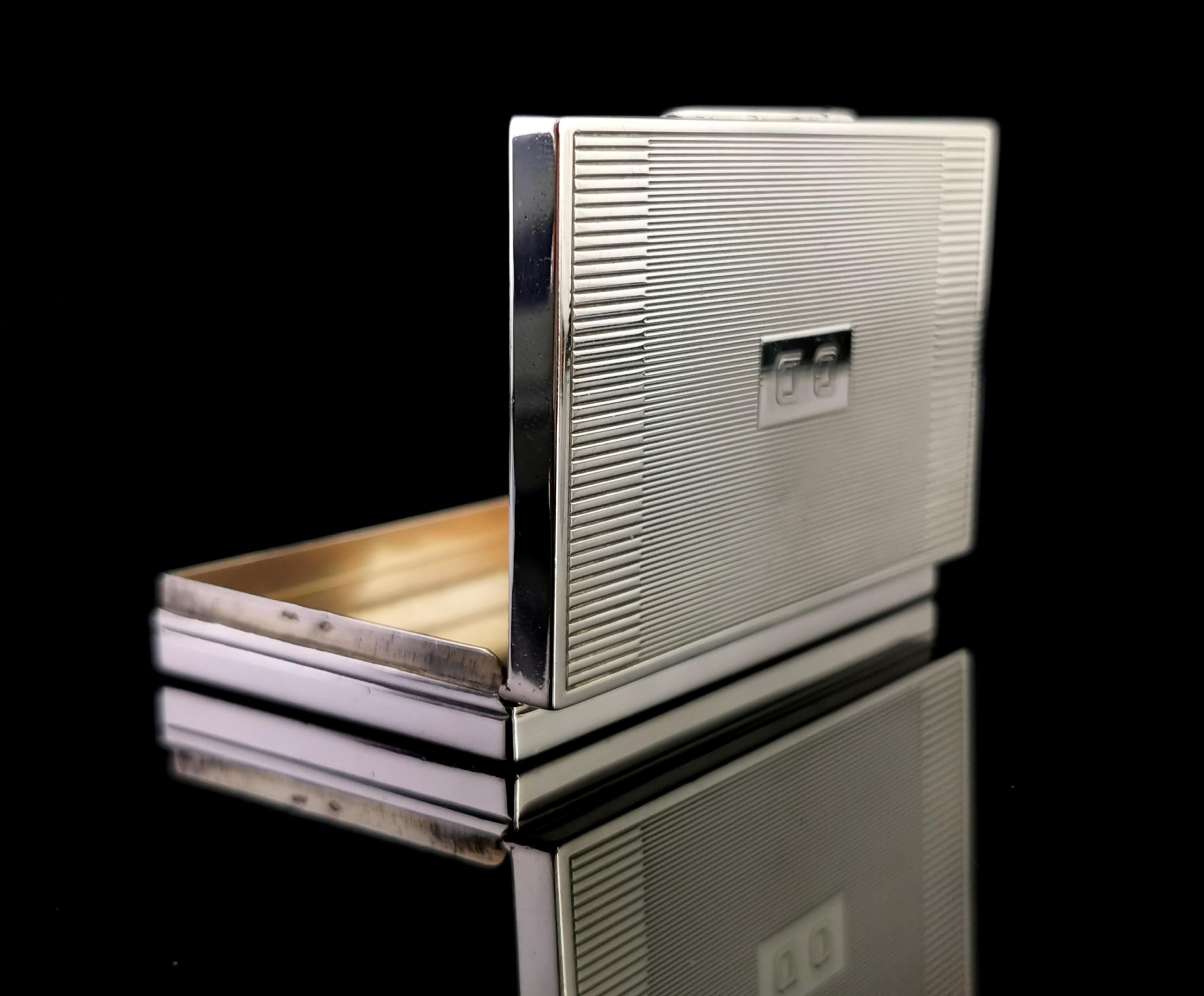 Vintage Art Deco French Silver Box, Keller at 1stDibs