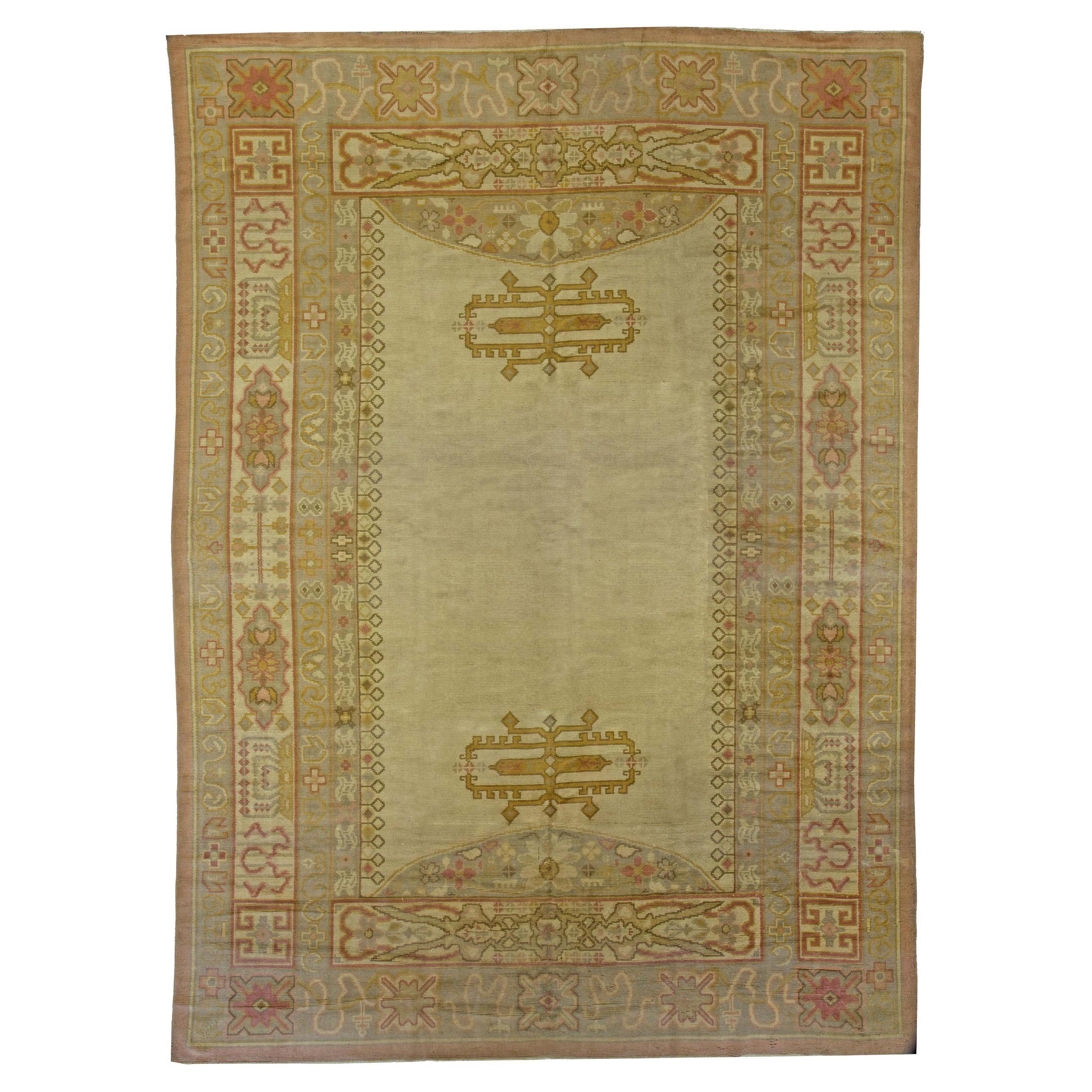 Vintage French Art Deco Blue Handmade Wool Rug by Doris Leslie Blau For ...