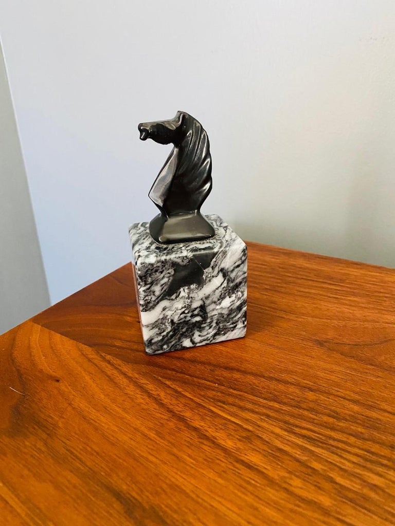 Vintage Art Deco Inspired Horse Bust Paperweight For Sale at 1stDibs