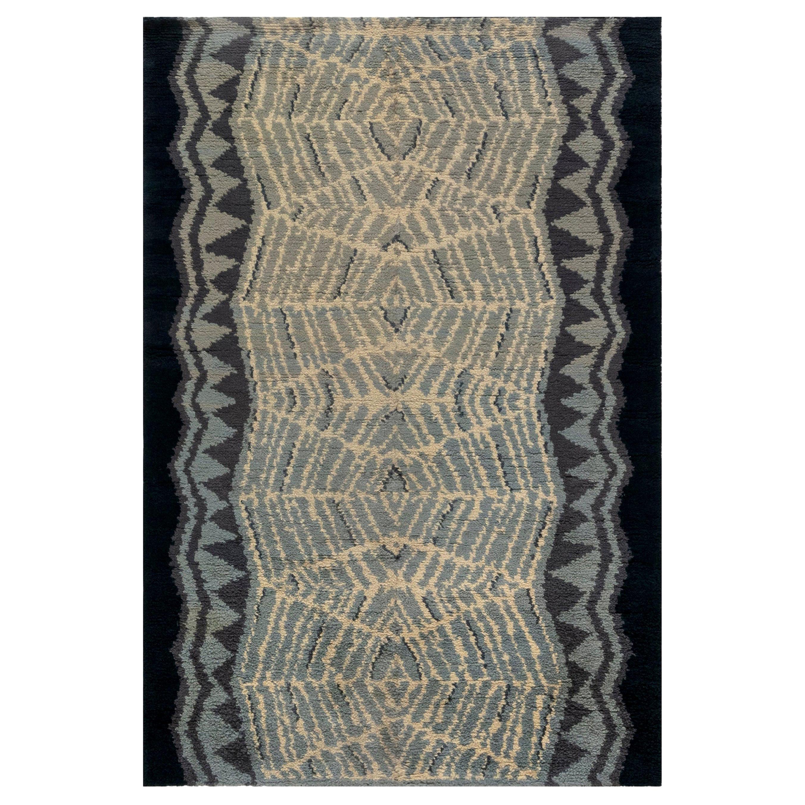 Three Dimensional Ivory/Black Vortex Design Rug at 1stDibs