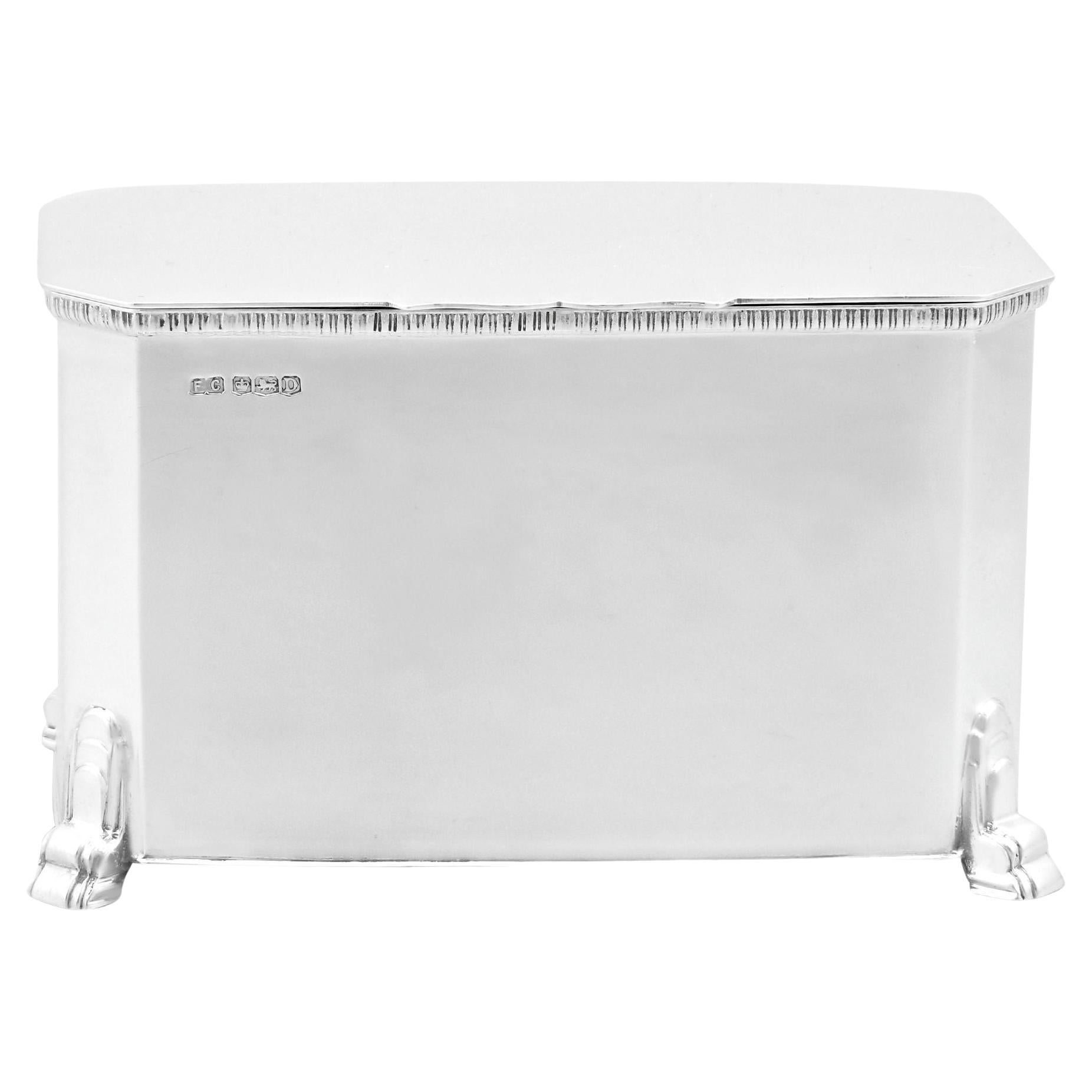 Silver-Plated Biscuit Box For Sale at 1stDibs