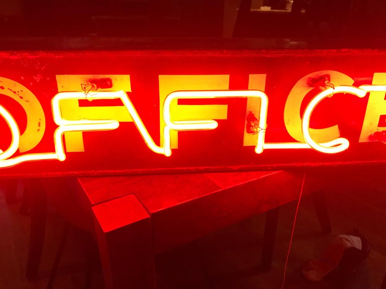 Vintage Art Deco Neon "OFFICE" Sign at 1stDibs