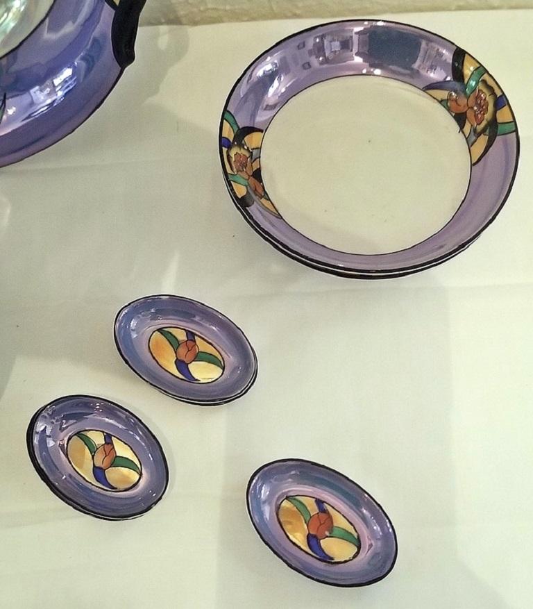 Vintage Art Deco Noritake Lusterware 14 Piece Set at 1stDibs