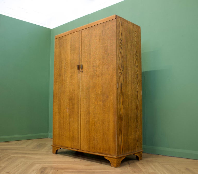 Vintage Art Deco Oak Compacted Wardrobe from Fitrobe, 1930s For Sale at ...