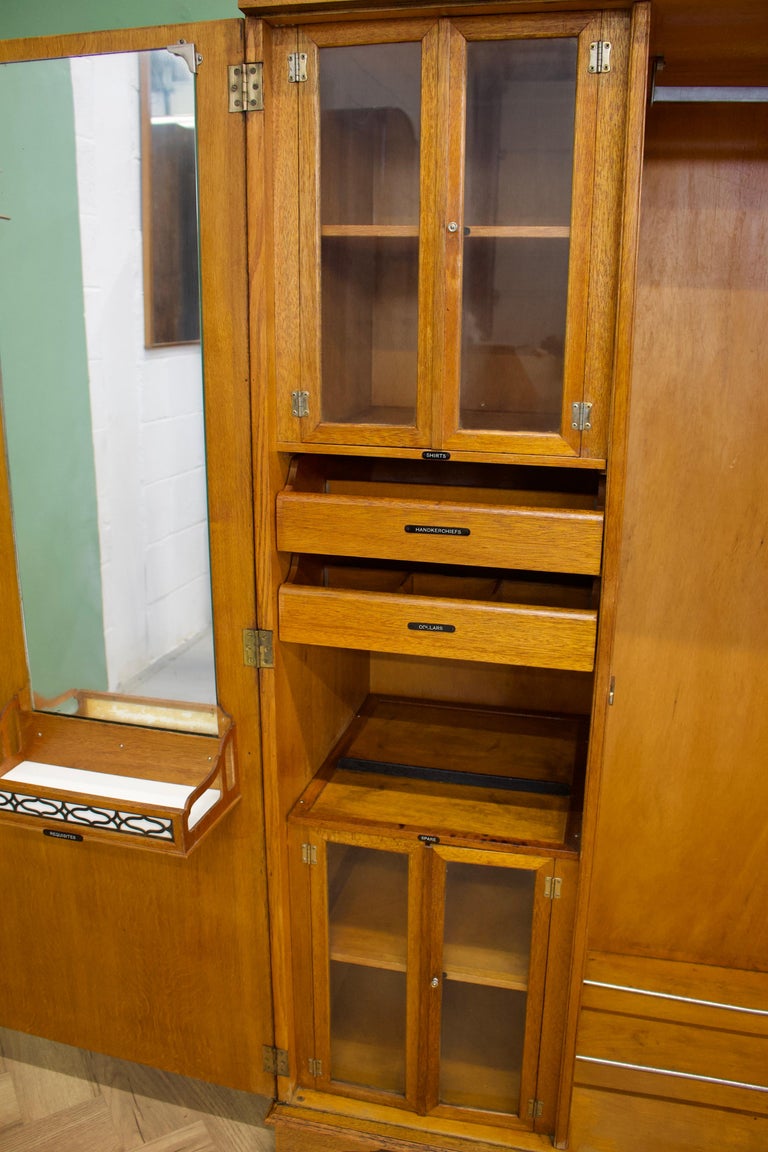 Vintage Art Deco Oak Compacted Wardrobe from Fitrobe, 1930s For Sale at ...