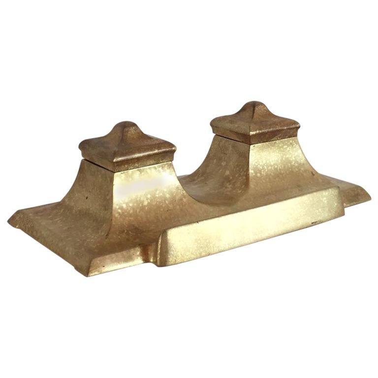 Art Deco Frankart Figural Lady Inkwell For Sale at 1stDibs