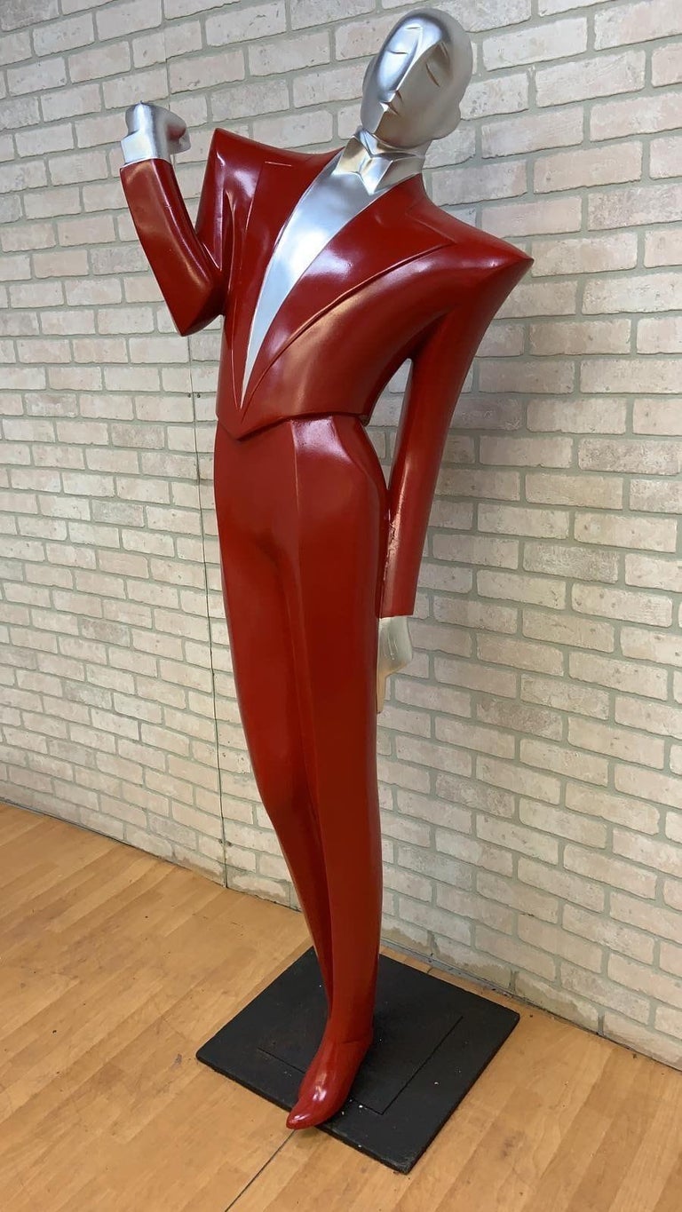 Vintage Art Deco Revival Chrome and Resin LeGarcon Mannequin by Lindsey ...