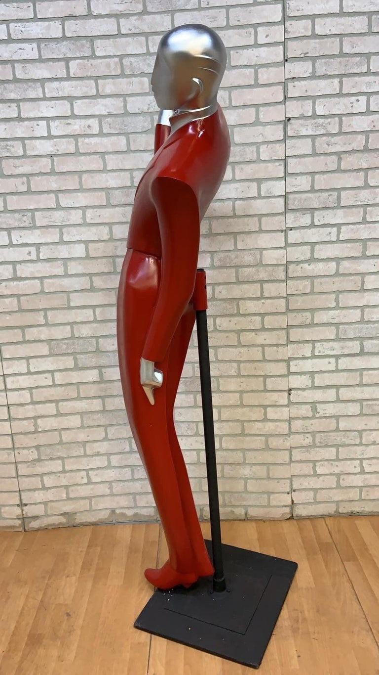 Vintage Art Deco Revival Chrome and Resin LeGarcon Mannequin by Lindsey ...