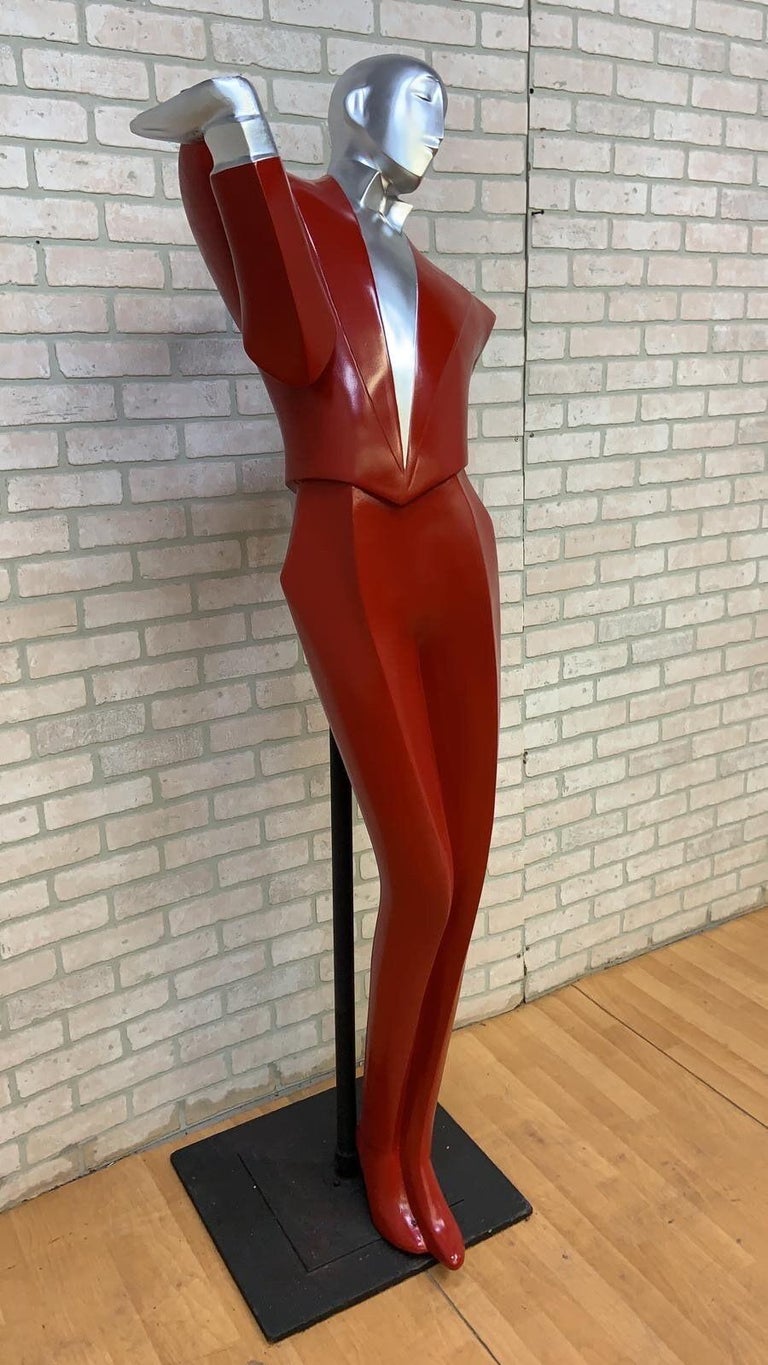 Vintage Art Deco Revival Chrome and Resin LeGarcon Mannequin by Lindsey ...
