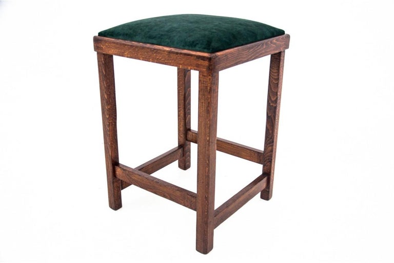 Vintage Art Deco Stool, Poland, 1940s For Sale at 1stDibs