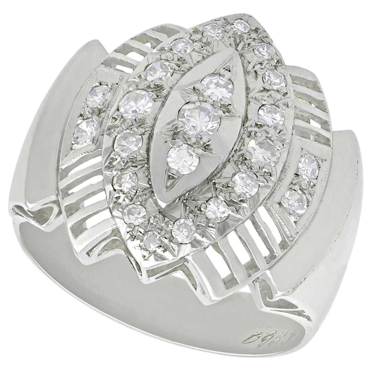 Art Deco Style Mediterranean Coral White Diamond Onyx Yellow Gold ...