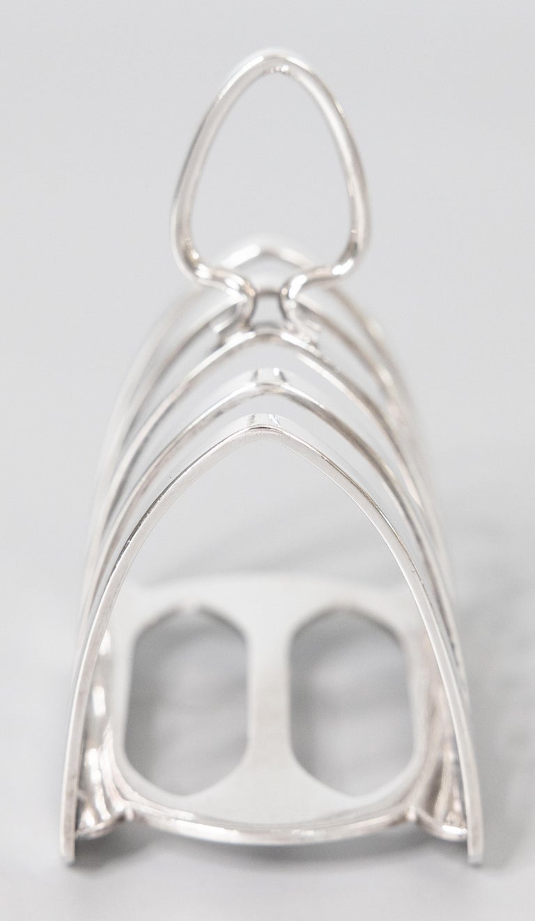 Vintage Art Deco Style English Elkington Silver Plate Toast Rack, dated ...