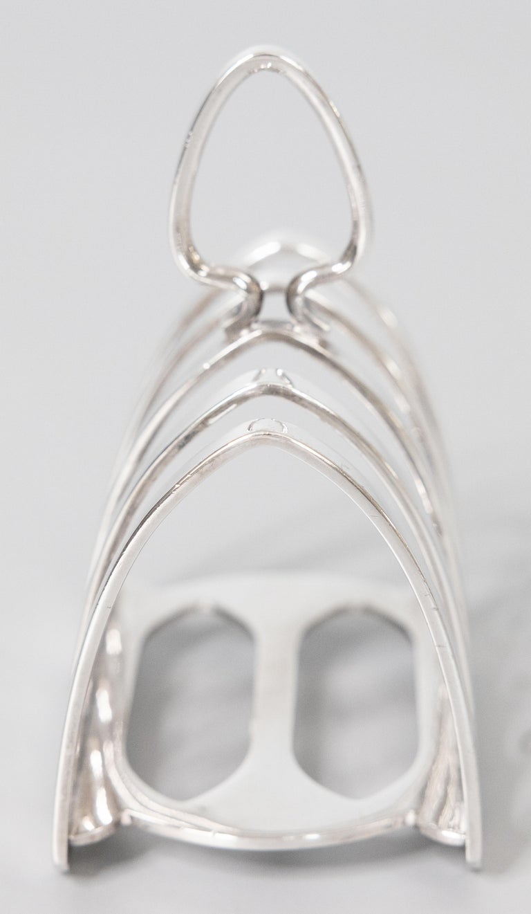 Vintage Art Deco Style English Elkington Silver Plate Toast Rack, dated ...