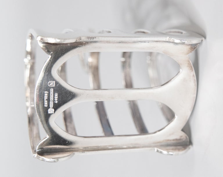 Vintage Art Deco Style English Elkington Silver Plate Toast Rack, dated ...