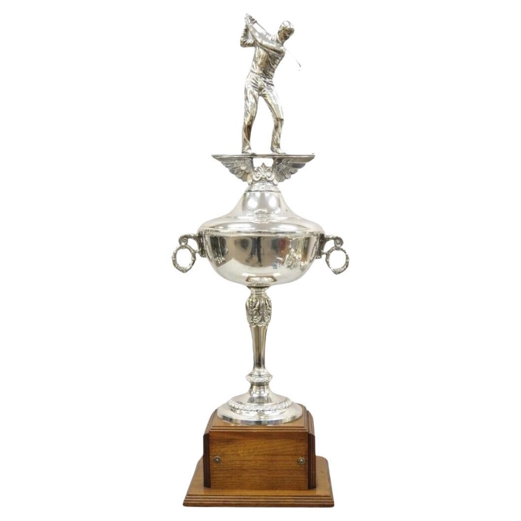 Vintage Art Deco Style Large 30" Silver Plated Golf Tournament Trophy ...