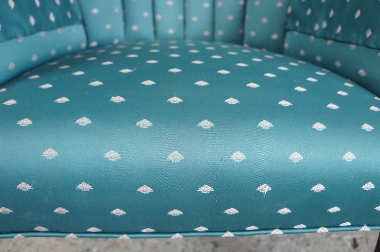 Vintage Art Deco Style Mahogany Channel Back Arm Chair Barrel Library ...