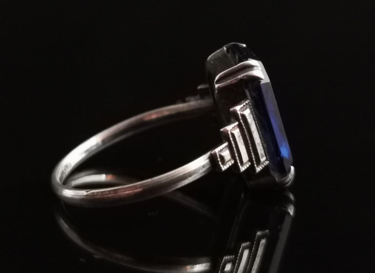 Vintage Art Deco Zodiac intaglio ring, sterling silver, Taurus at 1stDibs