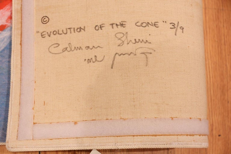 Vintage Art Expressionist Rug by Calman Shemi at 1stDibs