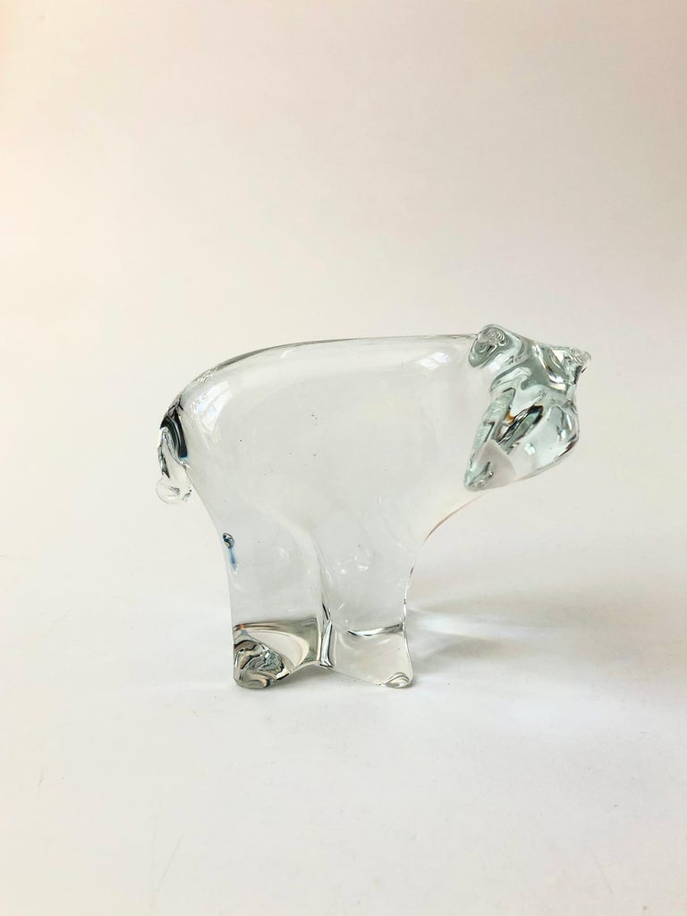 Vintage Art Glass Bear at 1stDibs