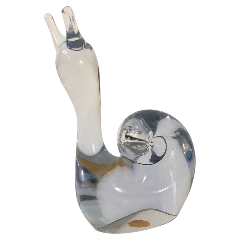 Vintage Art Glass Snail at 1stDibs | viking glass snail