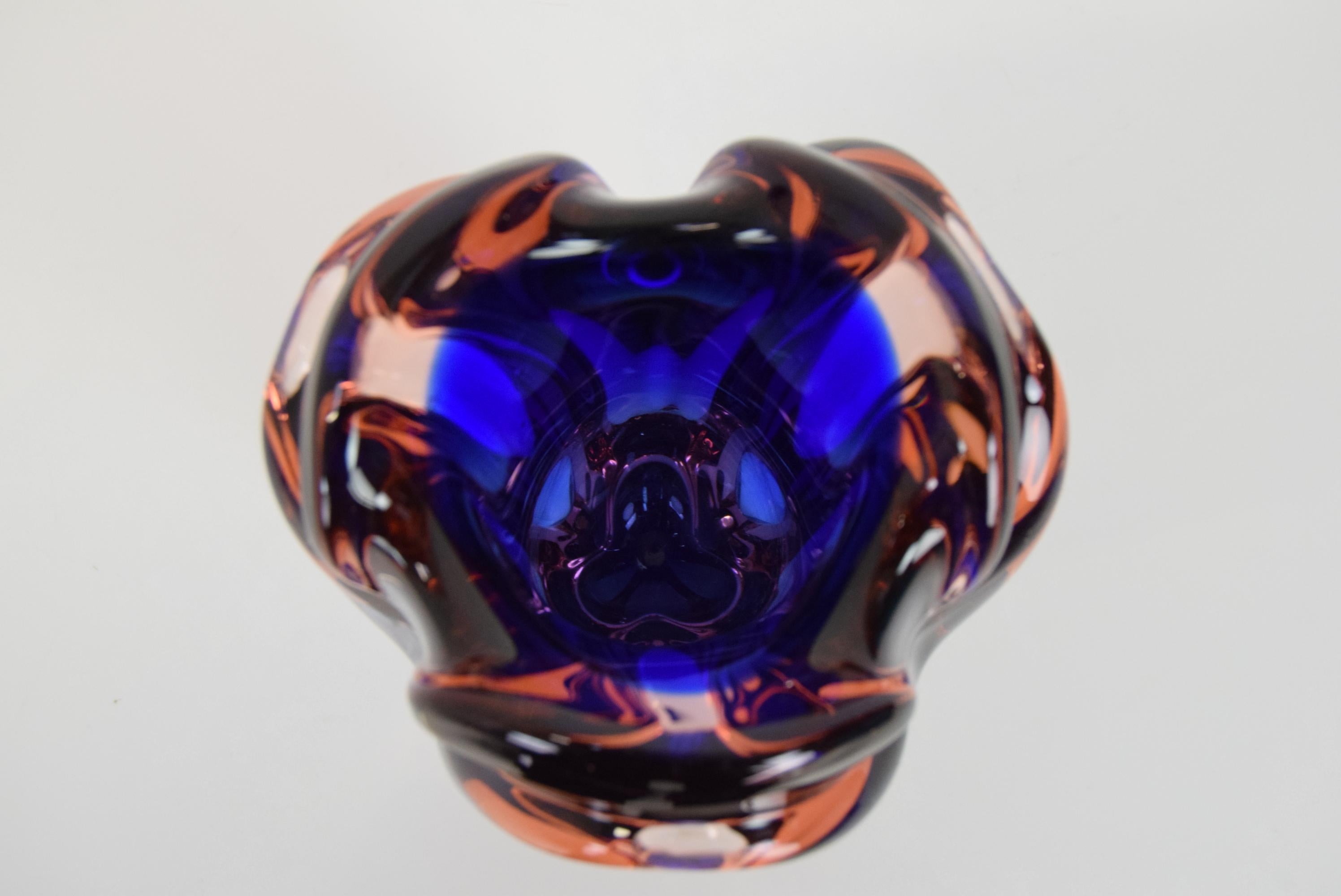 Vintage Art Glass Vase By Josef Hospodka For Chribska Glasswork 1960s For Sale At 1stdibs