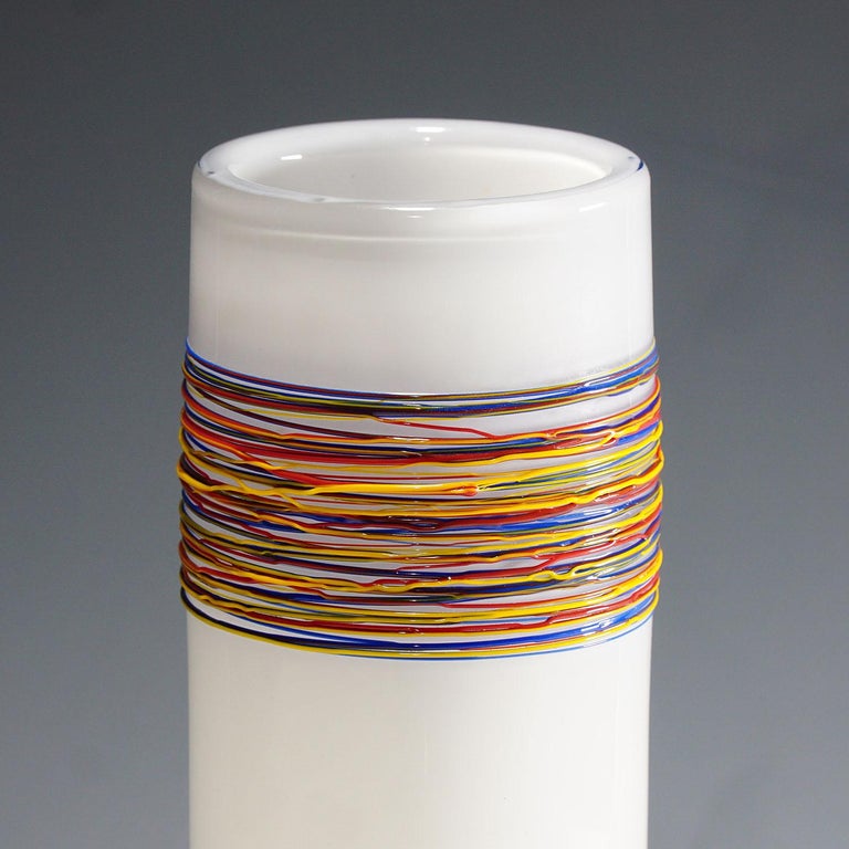 Vintage Art Glass Vase by Technical School for Glass Zwiesel, Germany ...