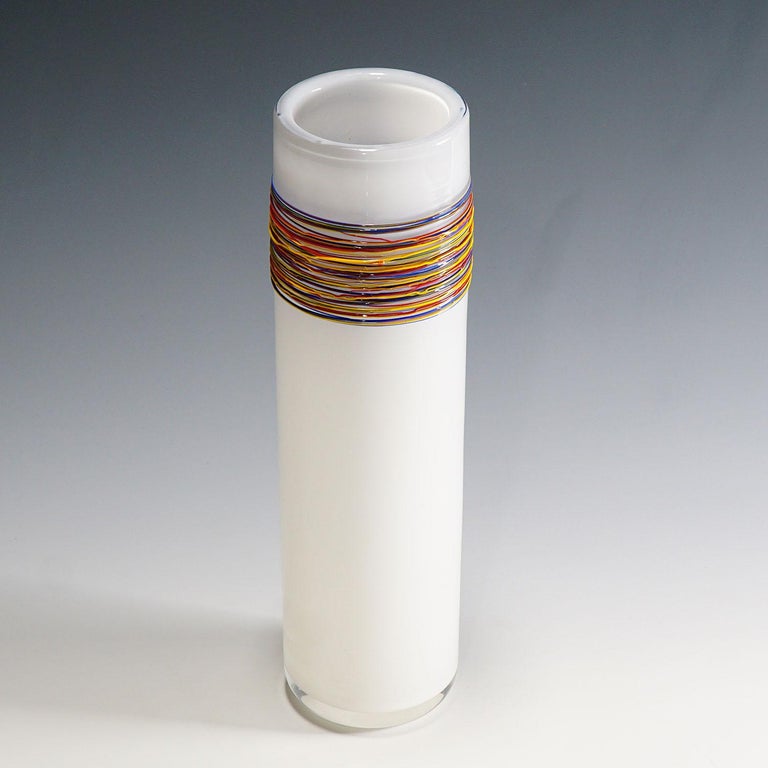 Vintage Art Glass Vase by Technical School for Glass Zwiesel, Germany ...