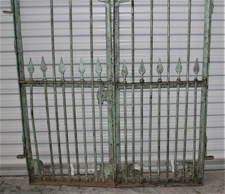 Vintage Art Nouveau Style Hand Forged Iron Gate from a Colonial Era ...