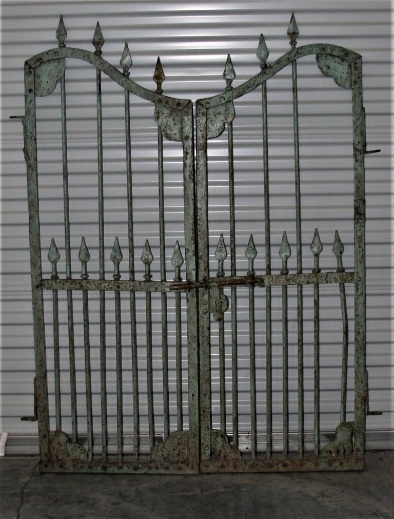 Vintage Art Nouveau Style Hand Forged Iron Gate from a Colonial Era ...