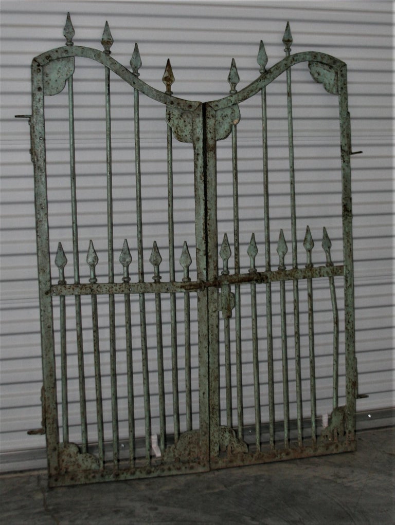 Vintage Art Nouveau Style Hand Forged Iron Gate from a Colonial Era ...