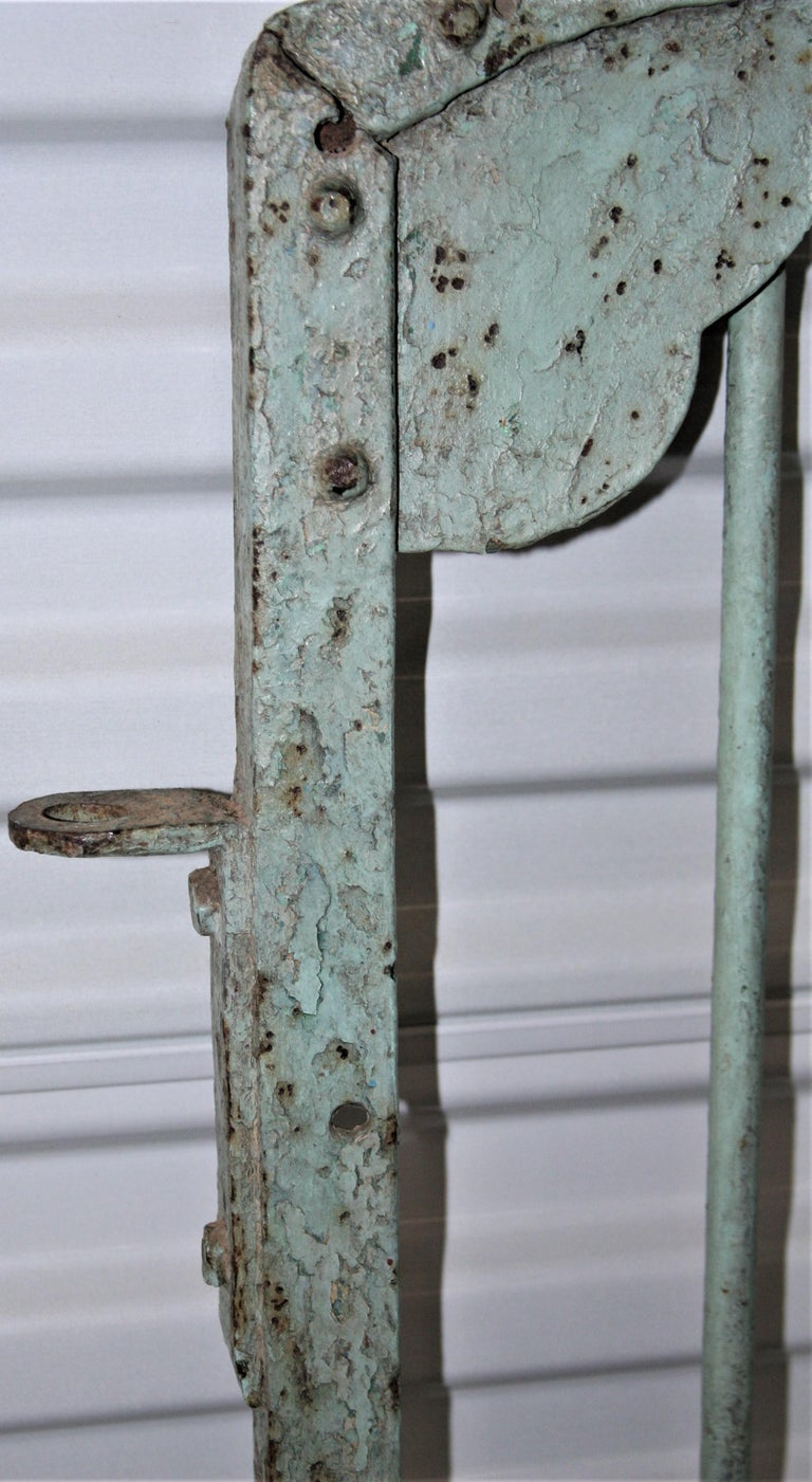 Vintage Art Nouveau Style Hand Forged Iron Gate from a Colonial Era ...