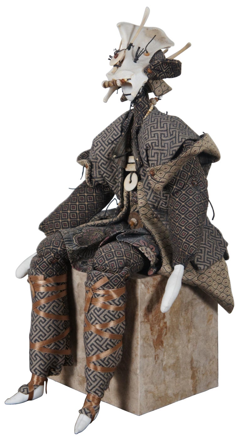 Vintage Artesian Japanese Samurai Warrior Musha Doll Figurine Chicken ...