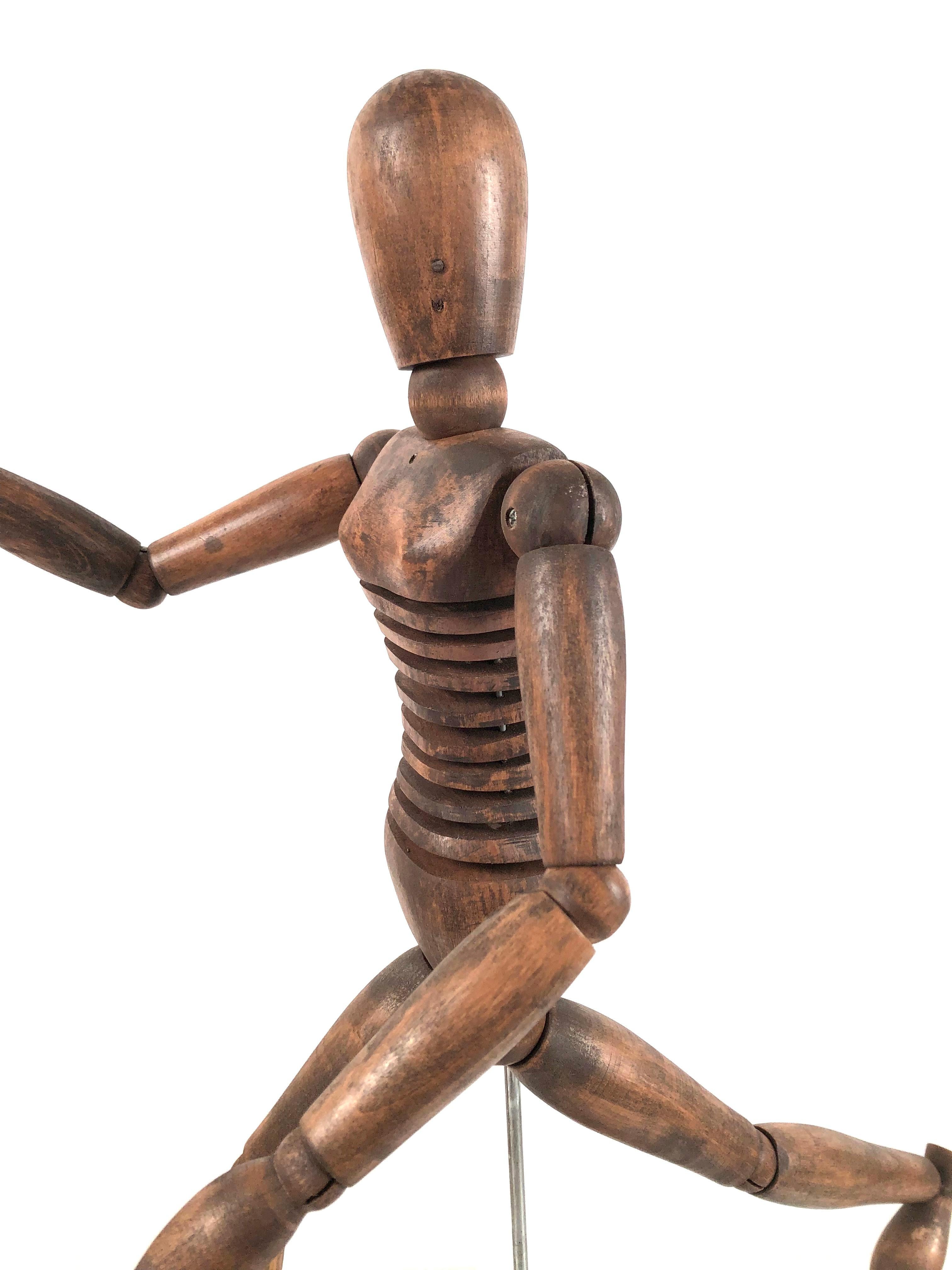 Vintage Articulated Wood Artist's Figure at 1stDibs