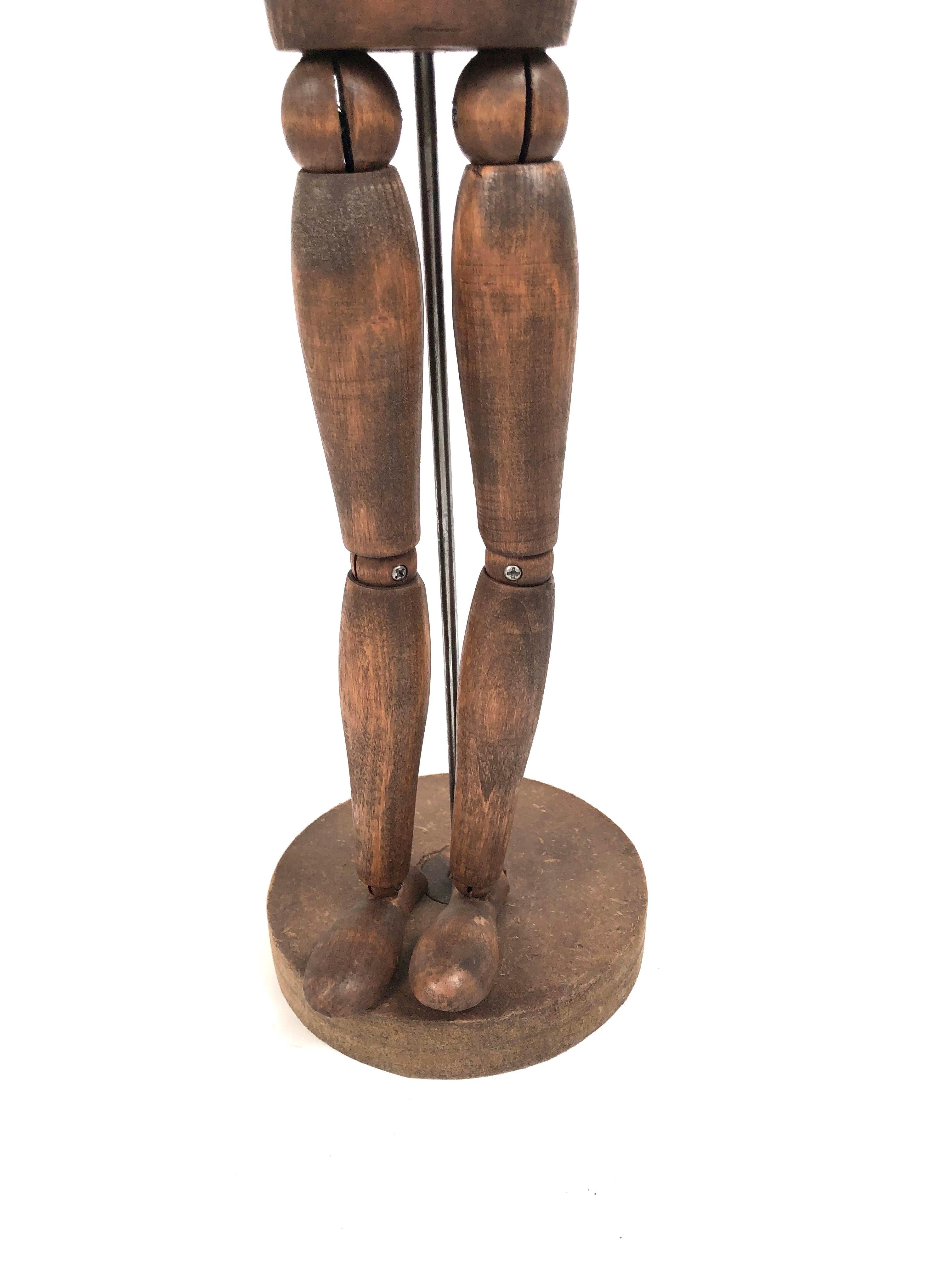 Vintage Articulated Wood Artist's Figure at 1stDibs