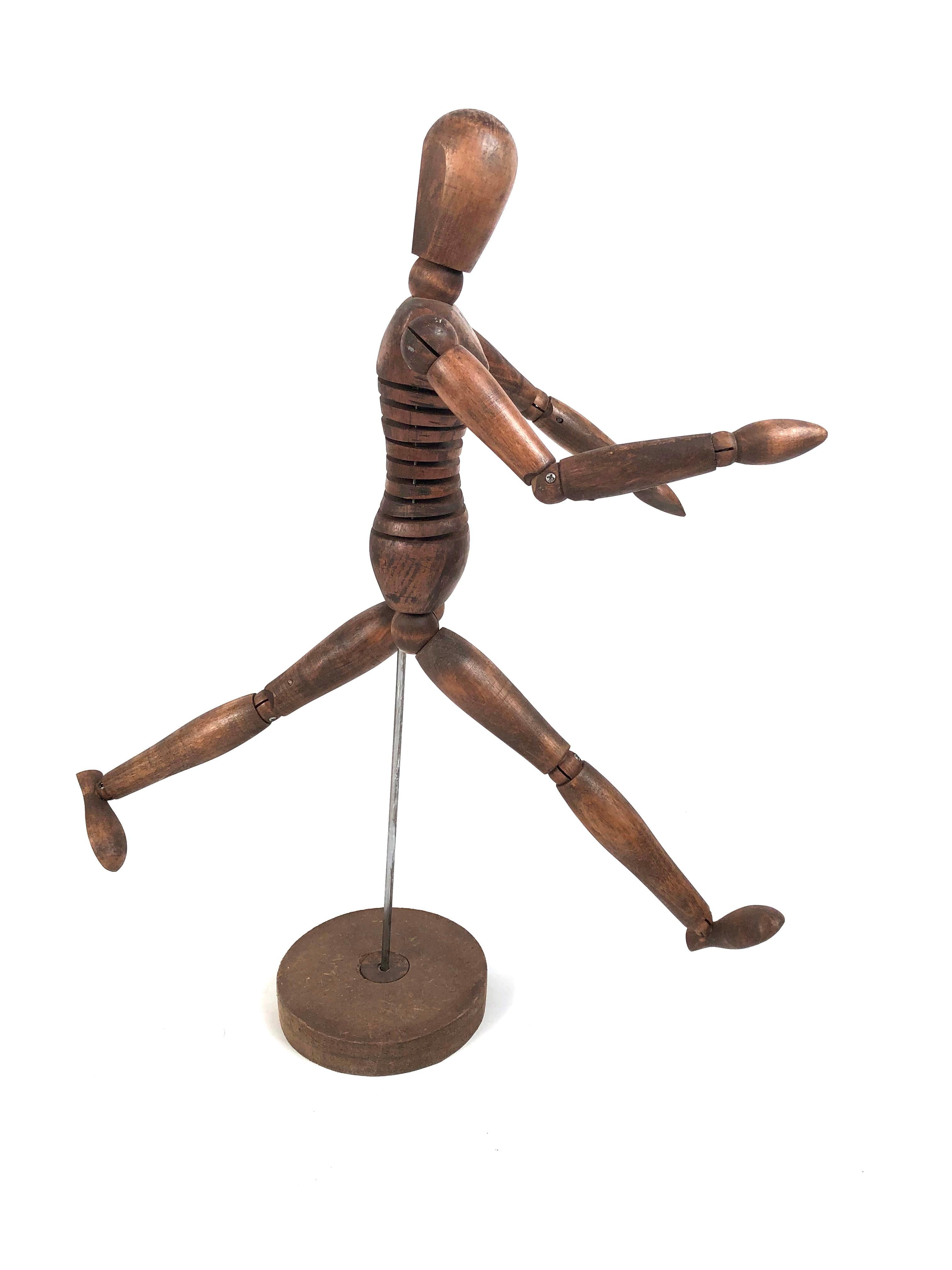 Vintage Articulated Wood Artist's Figure at 1stDibs