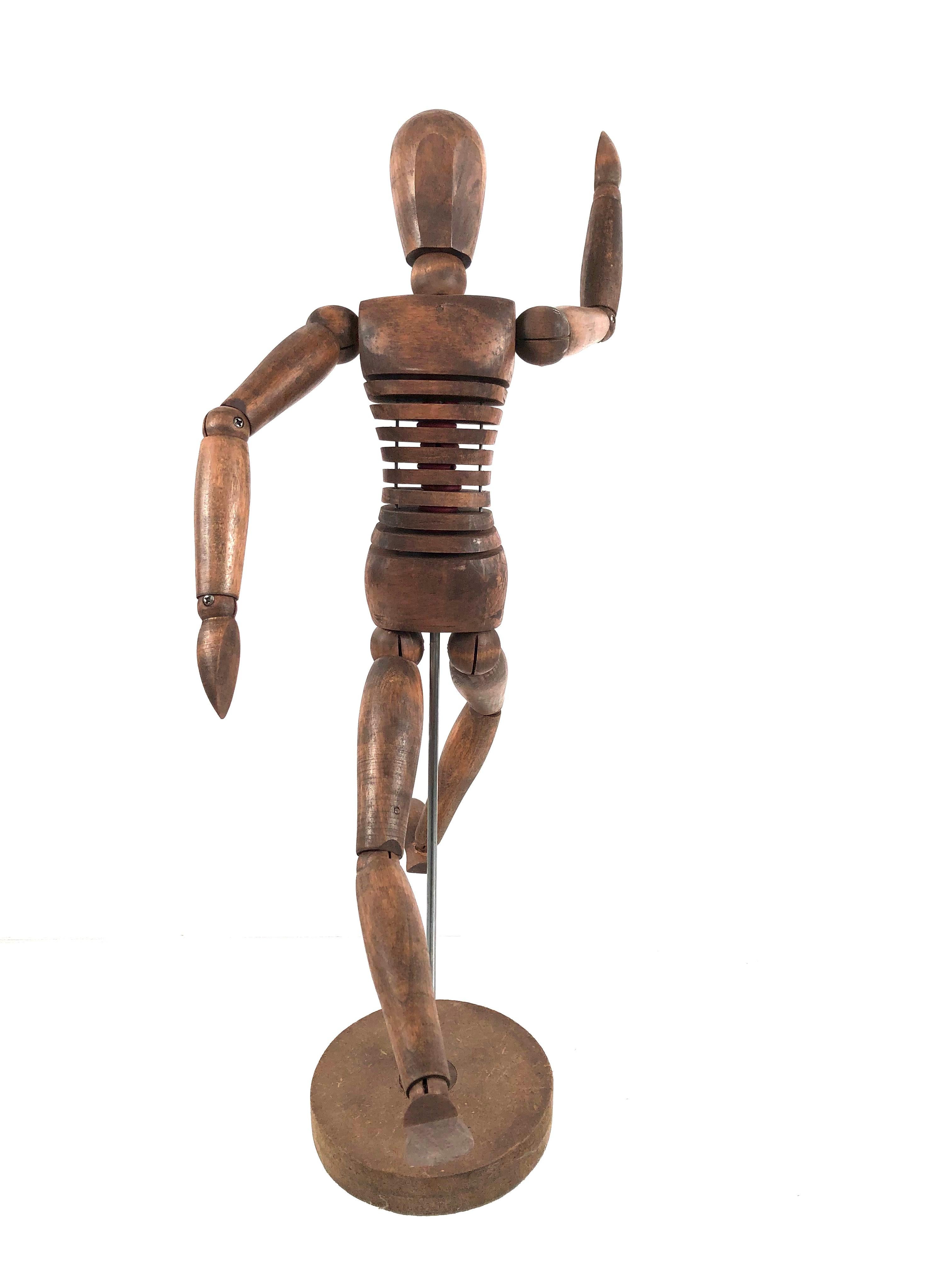 Vintage Articulated Wood Artist's Figure at 1stDibs