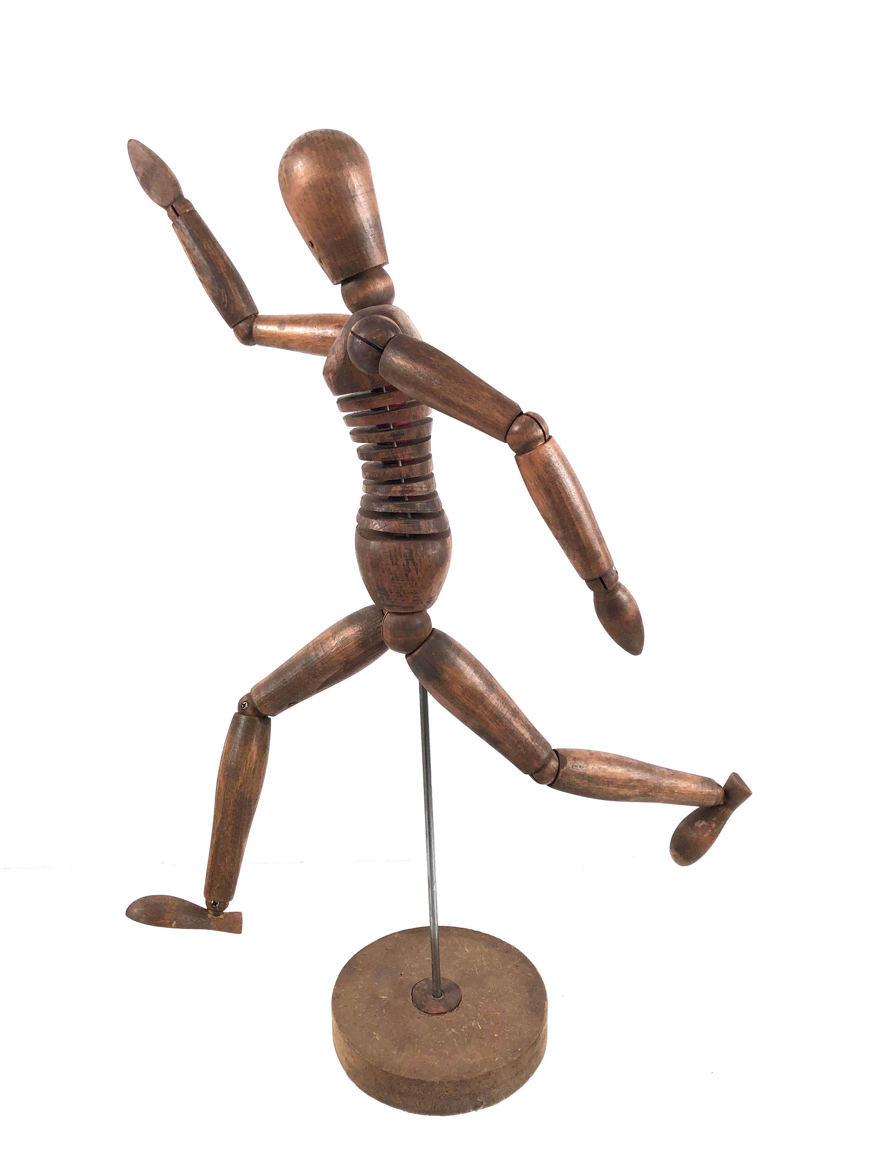 Vintage Articulated Wood Artist's Figure at 1stDibs