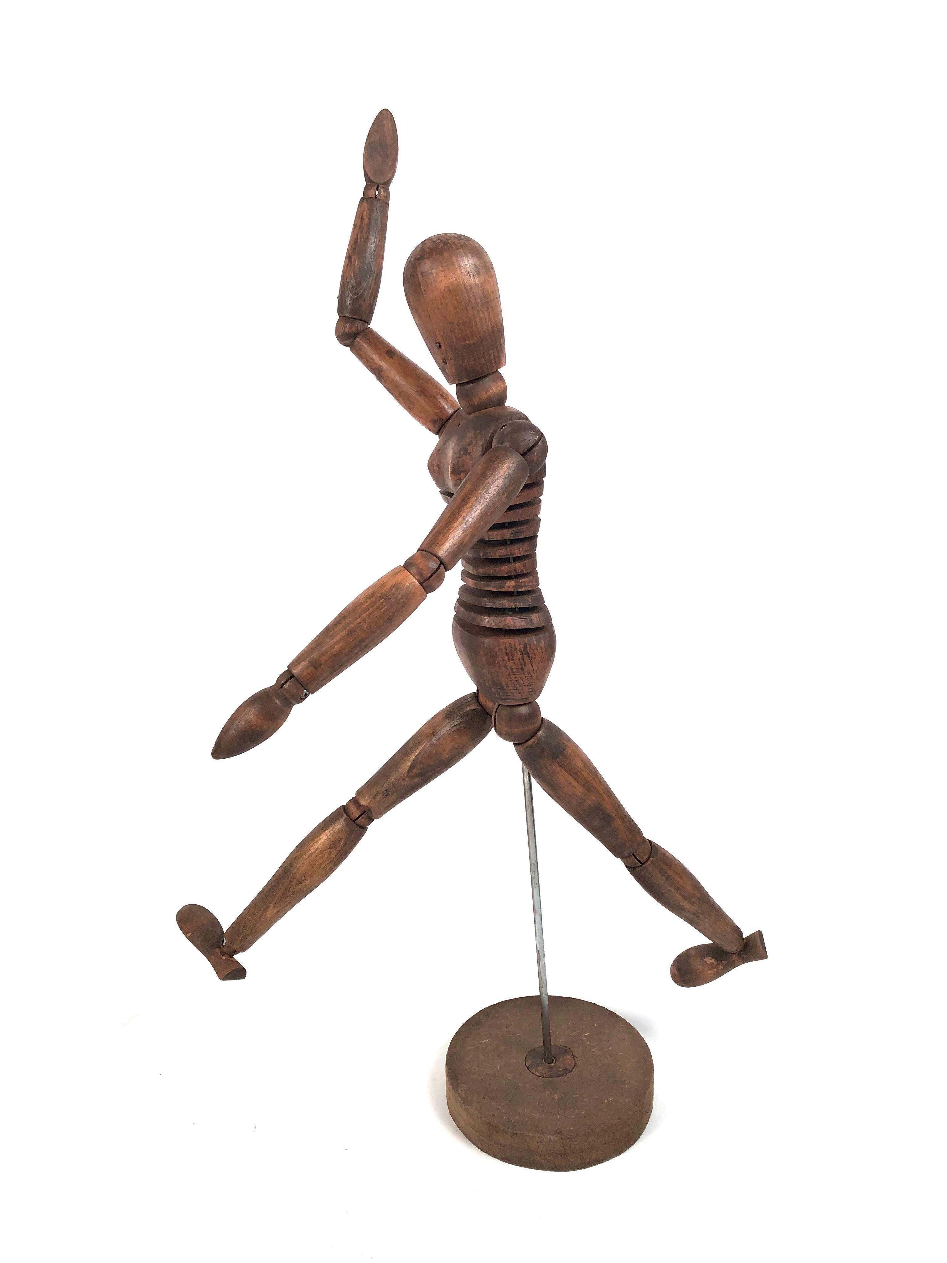 Vintage Articulated Wood Artist's Figure at 1stDibs