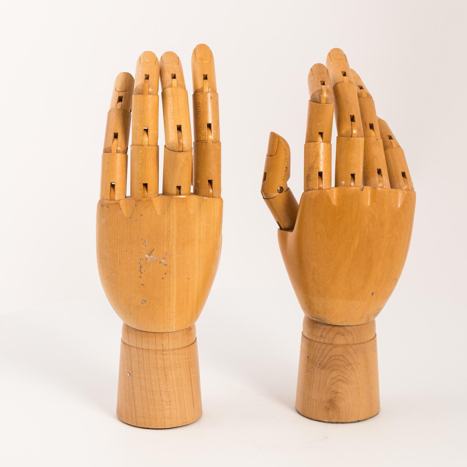 Vintage Articulated Wood Hands at 1stDibs | articulated wooden hand ...